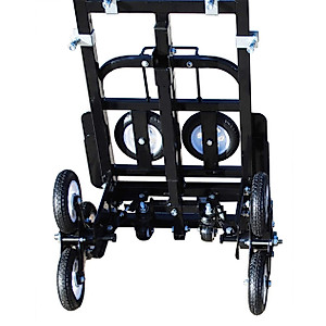 INTSUPERMAI Foldable Portable Stair Climbing Hand Truck Luggage Cart Climbing Dolly,Rubber Mute Wheel,Adjustable Handle Length 420LBS Capacity Handcart Luggage Cart