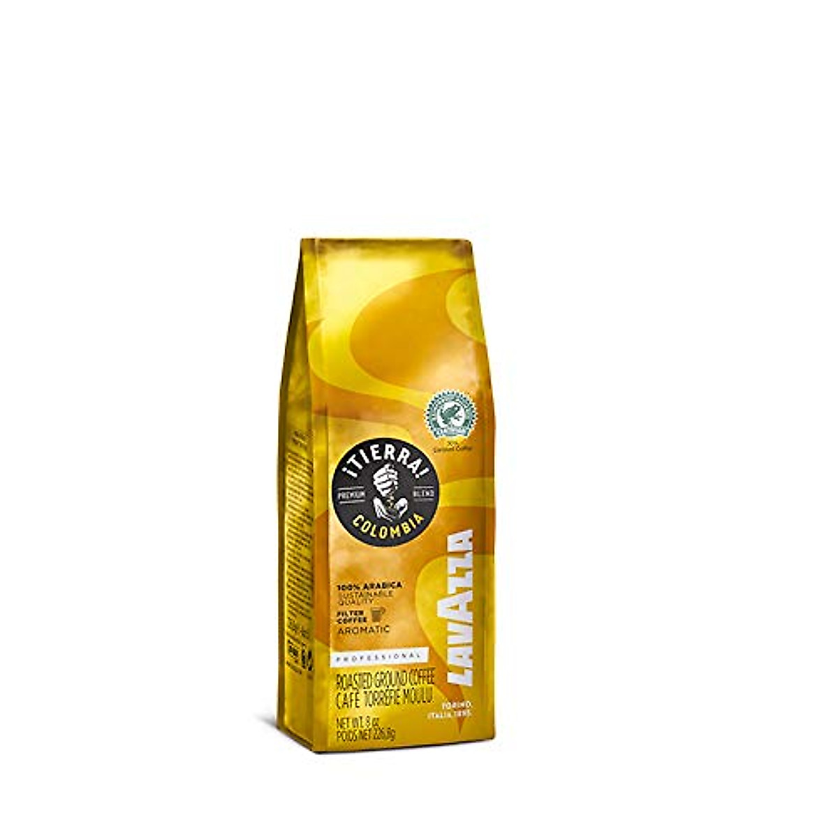 Lavazza ¡TIERRA! Colombia 100% Arabica-filter Authentic Italian, Blended And Roated in Italy, Fruity aroma with a balanced body-filter resulting in notes of grapefruit, red fruits, bergamot & Honey
