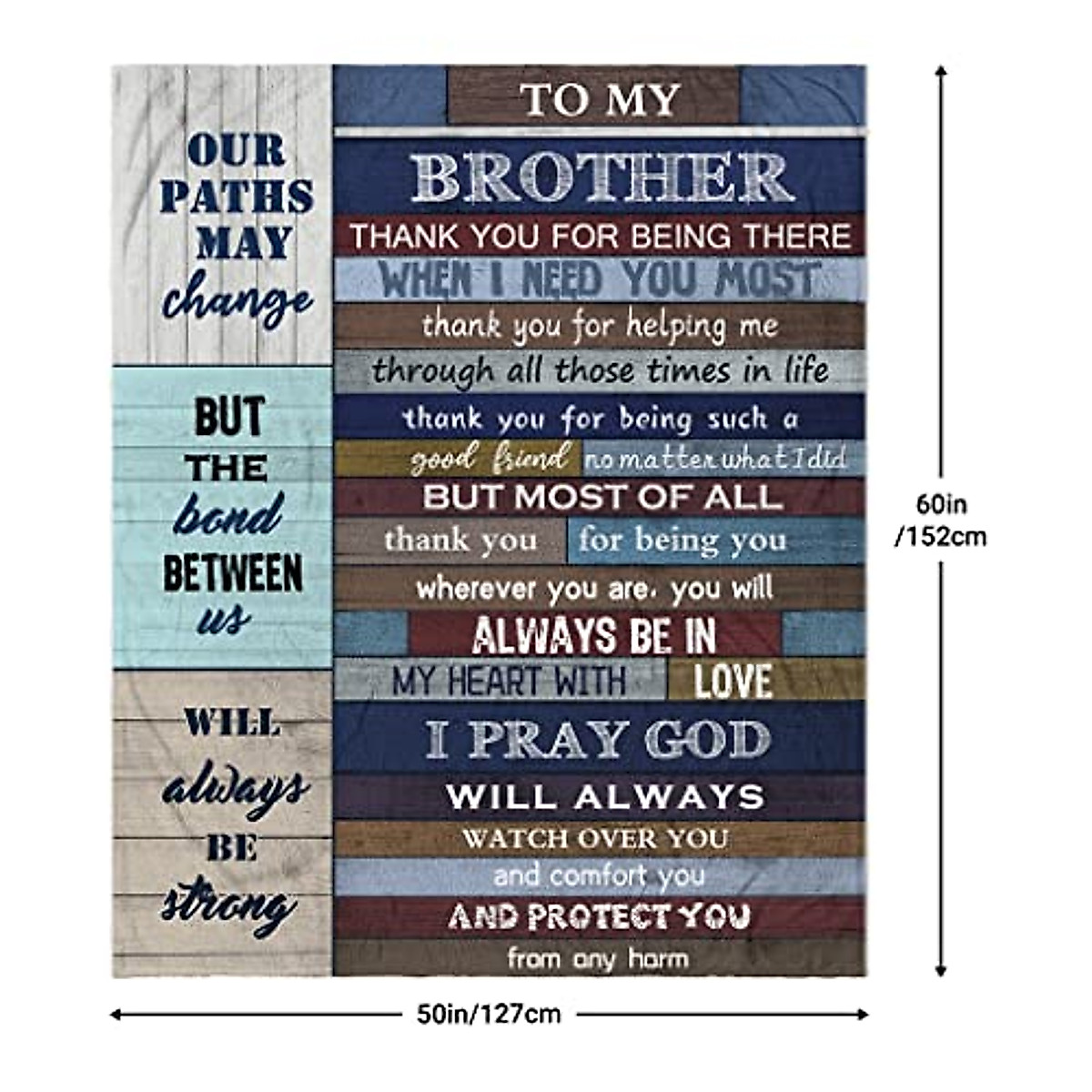 Mubpean Gifts for Brother Blanket 60"x50", Brother Gifts from Sister, Big Brother Gift, Brother Gifts, Gifts for Brother Adult, Brother Birthday Gift, Birthday Gifts for Brother,Best Brother Ever Gift