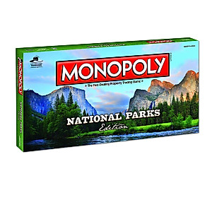 USAOPOLY Monopoly National Parks Edition Board Game | Themed National Park Monopoly Game | Buy, Sell & Trade Iconic Parks Like Yellowstone & The Grand Canyon |Themed Monopoly Game