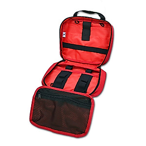 Lightning X Rip-Away Officer's Patrol Tactical Gunshot & Trauma IFAK Kit w/Headrest Mount - RED