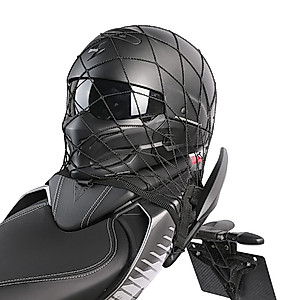 Rhinowalk Motorcycle Luggage Net Cargo Net Helmet Luggage Net with Adjustable Metal Hooks for Motorcycles and Bicycles