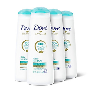 Dove Nutritive Solutions Moisturizing Shampoo for Normal to Dry Hair Daily Moisture with Pro-Moisture Complex for Manageable and Silky Hair, 12 FL Oz (Pack of 4)