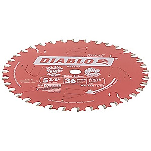 Freud D0536X Diablo 5-3/8-Inch 36 Tooth ATB Finish Cordless Trim Saw Blade