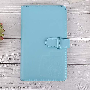 Pu Photo Album Camera Photo Album 3In 96kets Pu Universal Photo Album Cardcase Bank Card Storage Book For11 8 9 7S 25 70 90 Camera Photograph (Blue)
