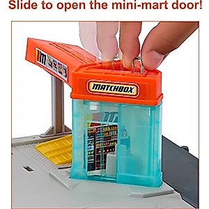 Matchbox Toy Car Playset, Action Drivers Super Clean Car Wash with 1 Chevrolet Corvette in 1:64 Scale, Lights & Sounds, Connects to Other Sets