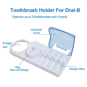 LazyMe Electric Toothbrush Stand for Oral B，Electric Toothbrushes Heads Holder for Oral B (1 Pack)