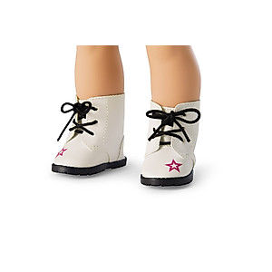 American Girl Truly Me 18-inch Doll #107 with Brown Eyes, Brown Hair, Light-to-Medium Skin, Camo T-shirt Dress, For Ages 6+