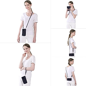 MODOS LOGICOS Crossbody Bag for Samsung Galaxy Note 9 6.4", [Shoulder Wrist Straps] [Zipper Storage] [11 RFID Card Slots 3 ID Window] PU Leather Purse with Removable Inner Magnetic TPU Case - Black