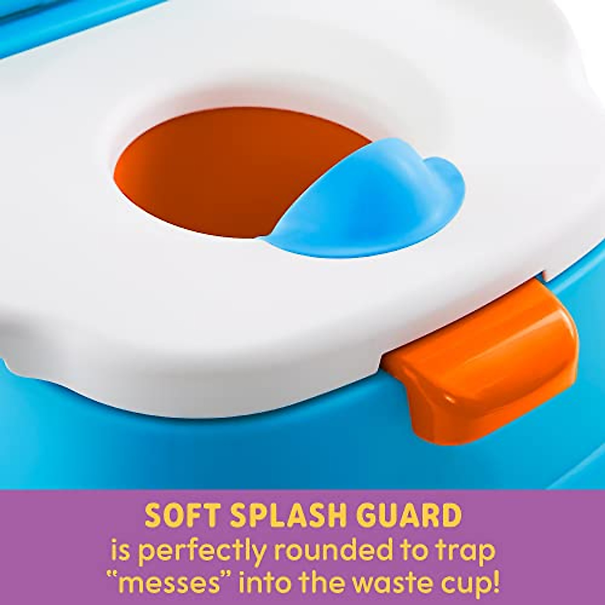 Sesame Street Cookie Monster Terrific 3-in-1 Potty Training Toilet Seat and Step Stool, Easy to Clean Design with Flush Handle and Sounds, Great for Travel, Perfect for Toddler Boys and Girls 1-3
