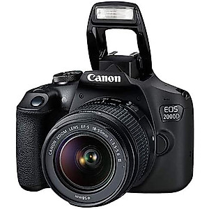 Camera EOS 2000D (Rebel T7) DSLR with 18-55mm f/3.5-5.6 3 Lens Kit Bundled with + 64GB Memory Card, Extra Battery, 3PC Filter Kit, Tripod, Case + Complete Photo Bundle - International Model