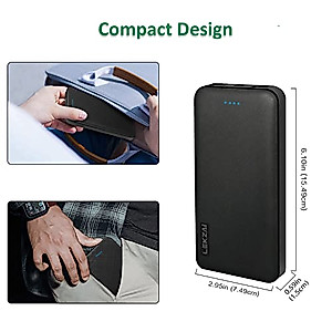 Lekzai 15,000mAh Portable Charger Power Bank with USB C Output, Slim Battery Pack with Three 5V/2.4A Output Fits for iPhone Samsung and More
