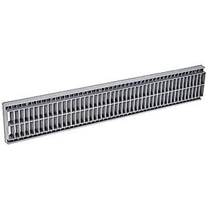 NDS, Gray 241-1 Spee-D Channel Drain Grate, 4-1/8 in. wide X 2 ft. long