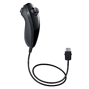 Lyyes Remote Controller for Wii, Wii Remote and Nunchuck Controllers with Silicon Case and Strap for Wii and Wii U (Black)