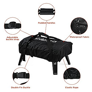 aidpiza Pizza Oven Cover, Outdoor Pizza Ovens Accessories Grill Cover 12 inch Wood Fired Pizza Ovens 600D Oxford Fabric with PVC Convertible Carrying Handles Backpack Tote Bag