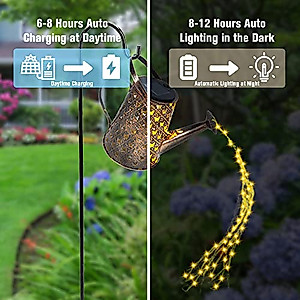 Engmoo Solar Watering Can Twinkling Light Outdoor Decorations Light for Garden Patio Backyard Lawn
