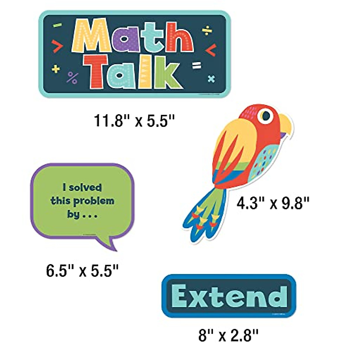 Math Talk Mini Bulletin Board Set