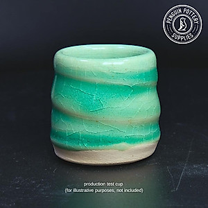 Penguin Pottery - Nantucket Series - Mint - Low Fire Glaze Cone 06-04 for Low Fire Clay - Ceramic Glaze Pottery (1 Pint | 16 oz | 473 ml)