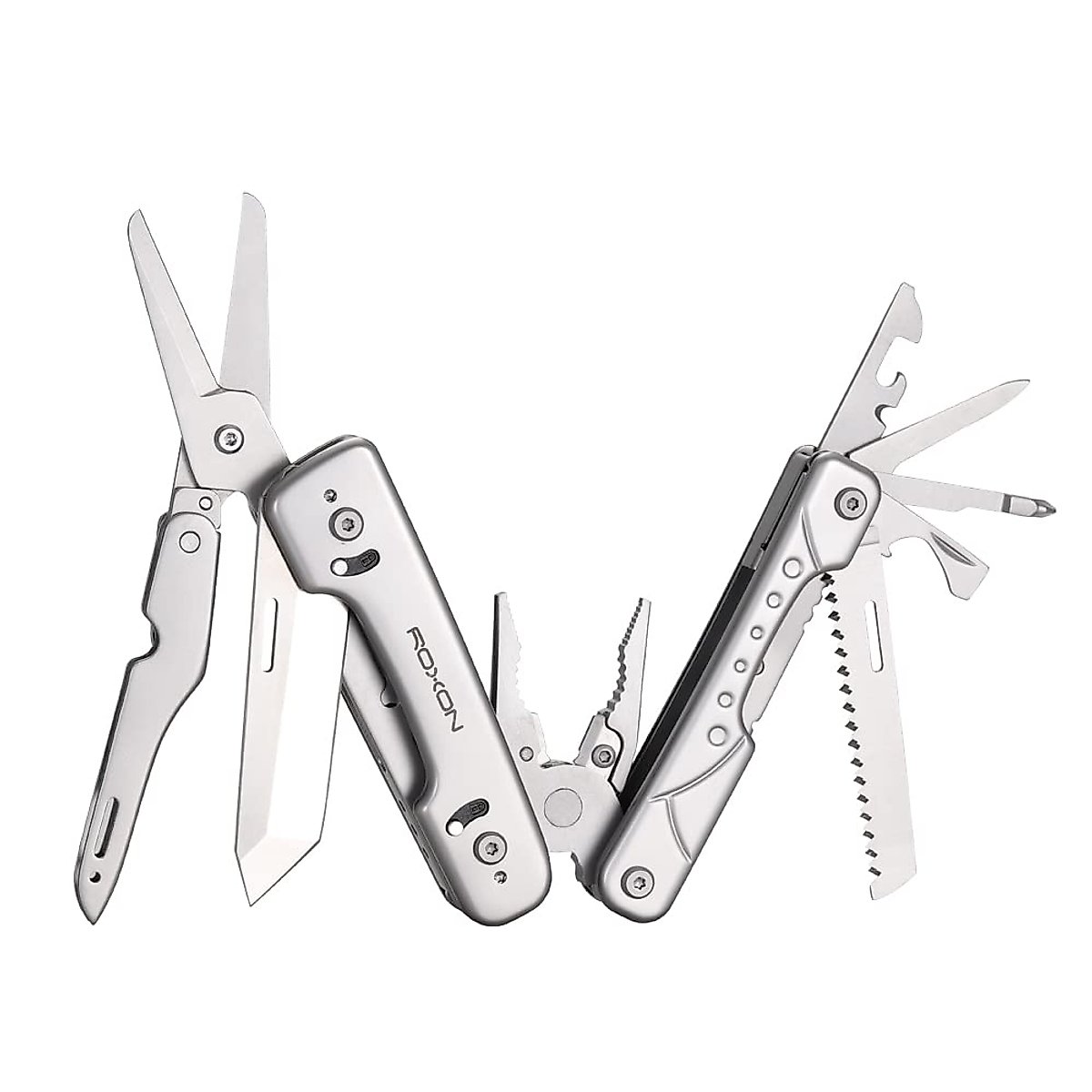 ROXON S802 Phantom Updated Version Multi Tool Pliers and scissors with Replaceable Knife and Wire Cutters… (S802S)