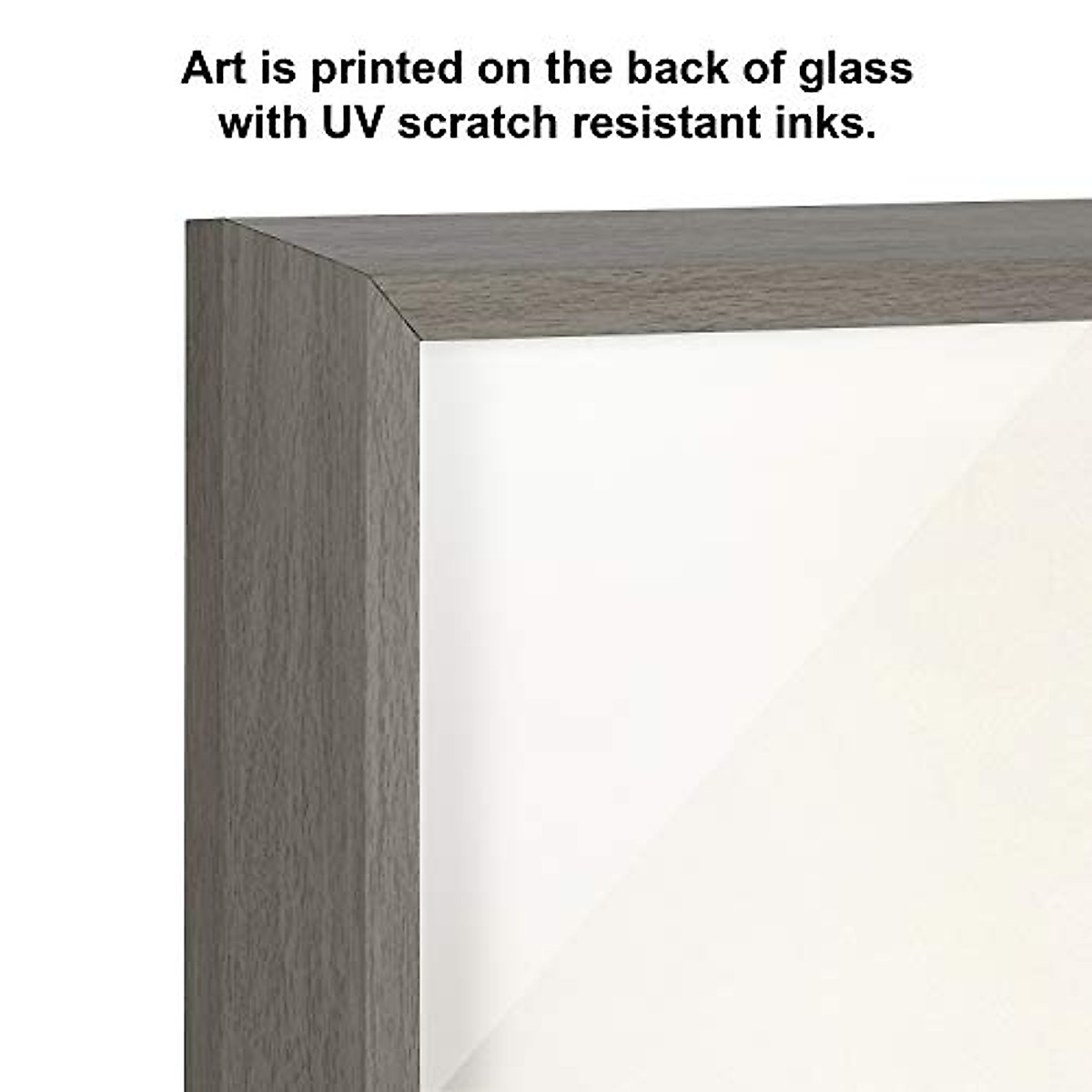 Kate and Laurel Blake Three Little Bears in Vintage Bathtub Framed Printed Glass Wall Art by Amy Peterson, 18x24 Gray, Adorable Woodland Animal Art for Wall