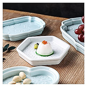 Serving Trays Decorative Tray for Coffee Table Modern Serving Tray Ceramics Tea Tray for Living Room Bedroom Decor 10 Inch Elegant Decorative Tray