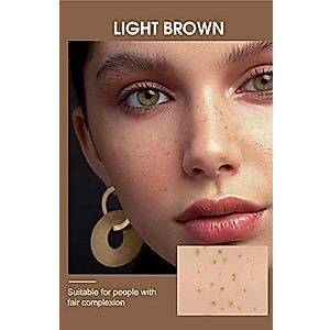 Freckle Pen,2 Colors Natural Lifelike Fake Freckles Makeup Pen,Magic Freckle Color Makeup Tool(Dark Brown+Light Brown)