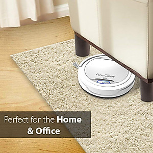 SereneLife Robot Vacuum Cleaner - Upgraded Lithium Battery 90 Min Run Time - Automatic Bot Self Detects Stairs Pet Hair Allergies Friendly Home Cleaning for Carpet Hardwood Floor-PUCRC25 V3