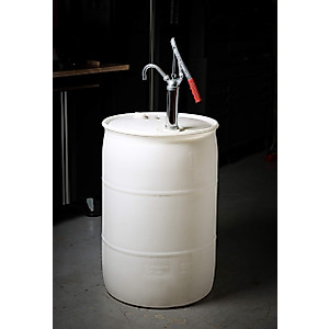 ARES 55000 - Oil Barrel Pump - 2-Piece Telescoping Suction Tube Fits 15-55 Gallon Drums - Designed to Deliver Base Oil, Transmission Oil and Heavier Fluids - Removable Heavy Duty Spout