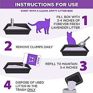 Arm & Hammer Forever Fresh Clumping Cat Litter Lavender, MultiCat 18lb With 20% More Lavender Freshness, Pet Friendly With Essential Oils