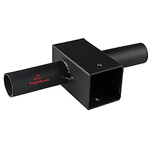 RuggedGrade Double Tenon Adapter for 4 inch Square Pole - Light Pole Adapter for Slip Fit