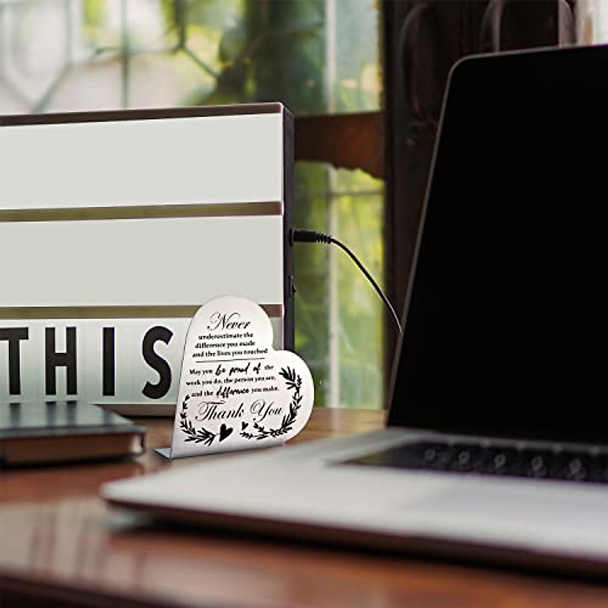 Thank You Gift for Women Inspirational Office Gift for Colleague Leaving Job Farewell Appreciation Gift for Coworker Friends Teacher Employees Retirement Keepsake Work Desk Table Shelf Sign Decor