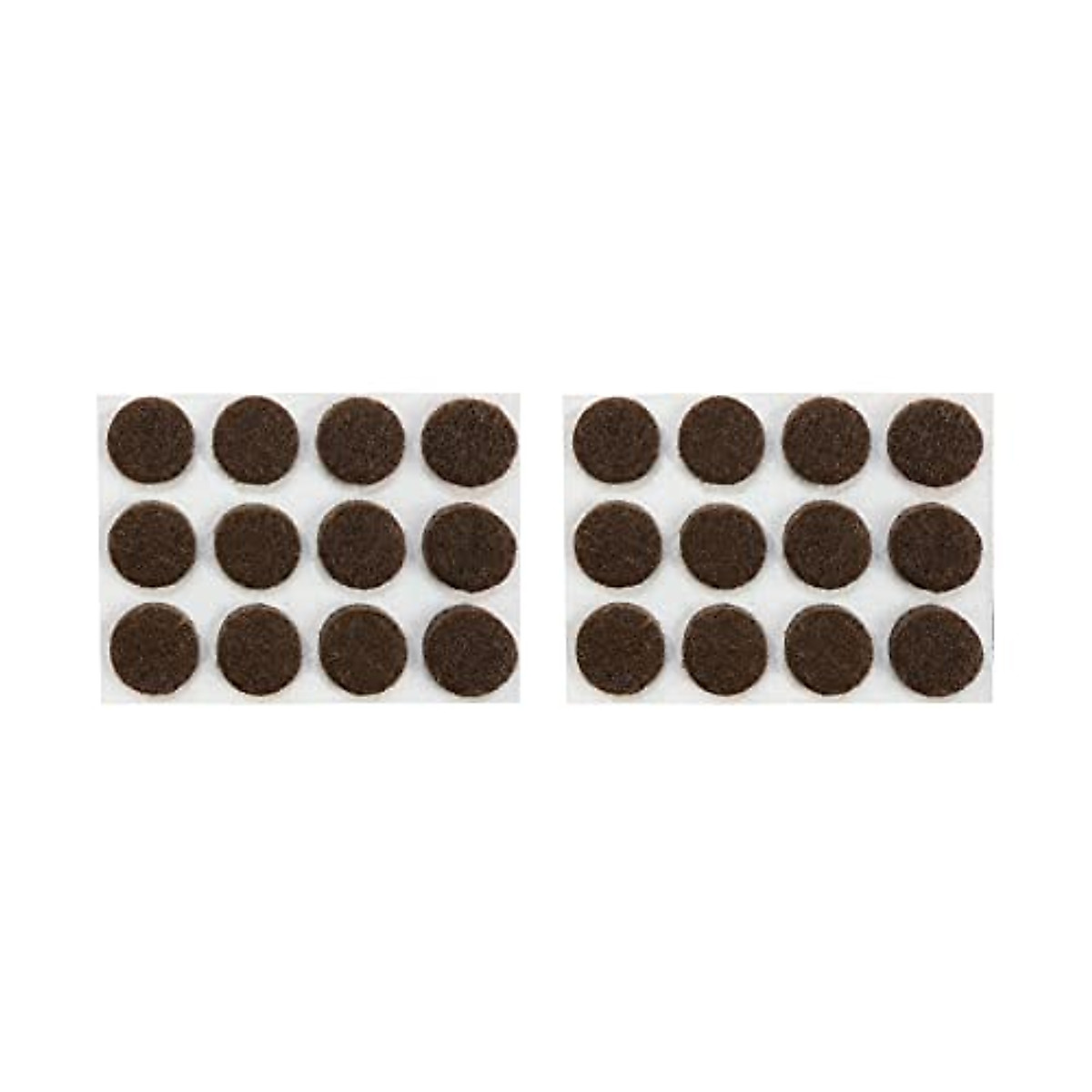 Shepherd Hardware 9958 1/2-Inch Self-Adhesive Felt Furniture Pads, 24-Pack, Brown