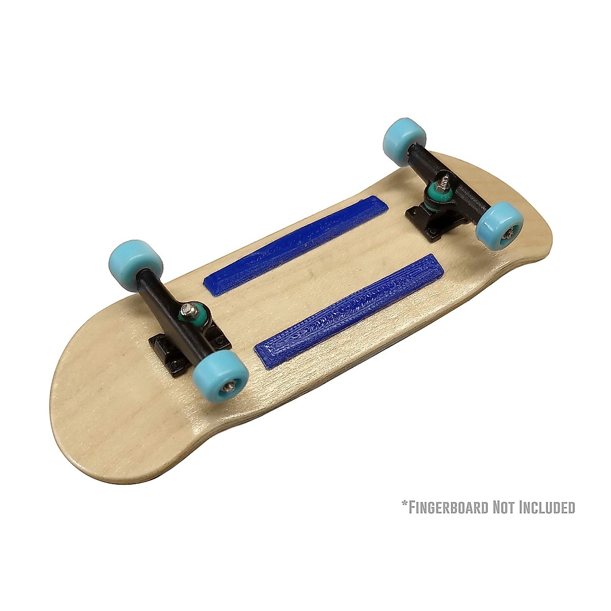 Teak Tuning Gem Edition Adhesive Board Rails, White Quartz Colorway - Set of 2 Fingerboard Rails - Set of 2 Rails - Designed & Made in The USA