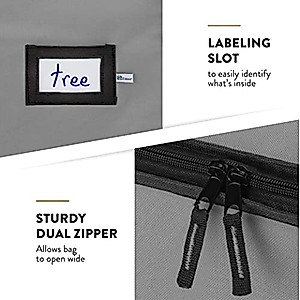 Zober Christmas Tree Storage Bag - for Artificial Trees up- to 9-Ft. Tall - Garland Bag, (2 pc set) Durable Waterproof Material With Stitched Reinforced Carrying Handles