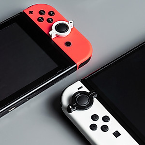 Glistco Joy Guardians - Joystick Stabilizer Clamps Compatible with Nintendo Switch, Switch V2, and OLED Model Version (White)