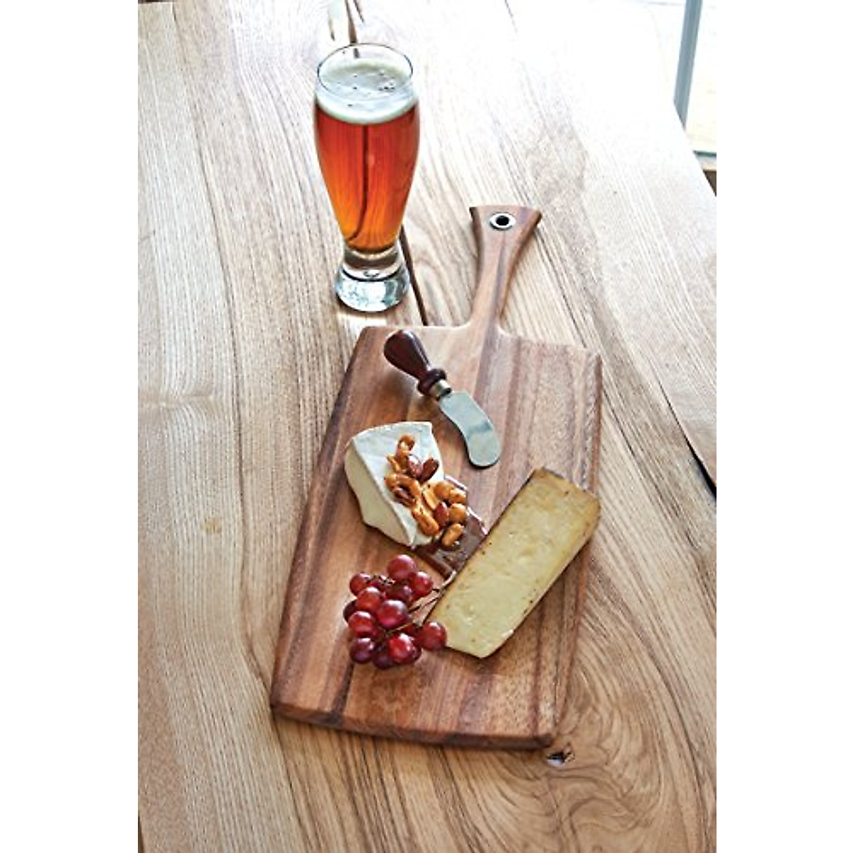 Ironwood Gourmet Large Rectangular Provencale Paddle Board, Acacia Wood 20.5 x 8 x 0.5 inches