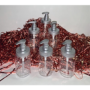 Yesland 6 Pack Pump Bottles Dispenser - 16 Oz Plastic Lotion Dispenser Containers with Pump for Shampoo, Lotion, Liquid Soap, Face Cream and Moisturizer - BPA Free