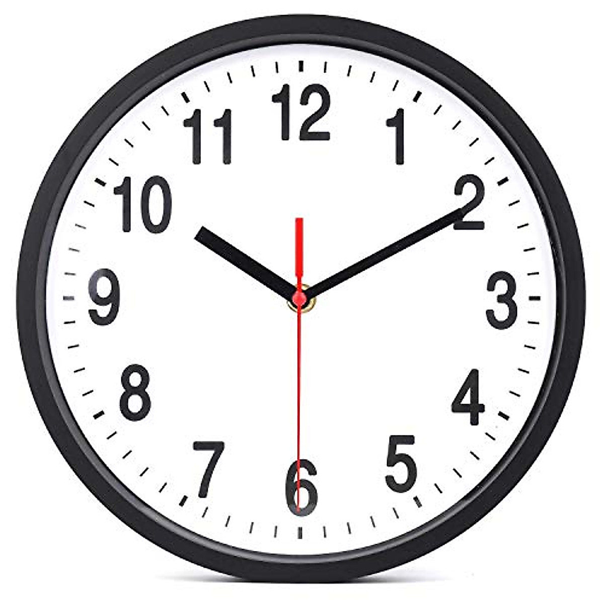 Foraineam 2-Pack Silent Non Ticking Wall Clock - 10 inch Quartz Battery Operated Clock - Easy to Read with Modern and Elegant Design