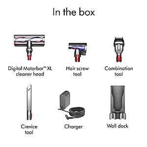 Dyson Outsize Cordless Vacuum Cleaner, Nickel/Red, Extra Large