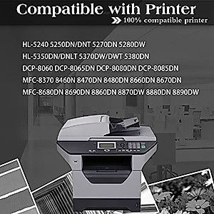 1-Pack Black Compatible Toner Cartridge Replacement for Brother TN550 TN-550 TN550BK High Yield to use with HL-5370DW, HL-5340D, DCP-8060, DCP-8065DN, HL-5240, HL-5250DN, MFC-8660DN Printer