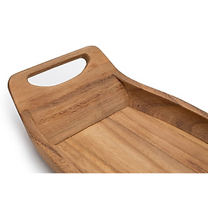 Ironwood Gourmet Norwegian Saddle Serving Tray, 9 x 18 x 3 inches, Brown