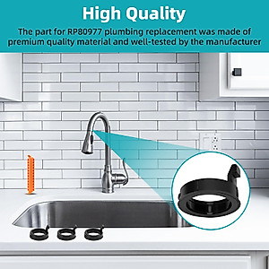 RP80977 Replacement Magnets for Delta Kitchen Faucets, Comes with a Tool to Install And Remove The Faucet Cleaning Magnets Easily - 3 Rings