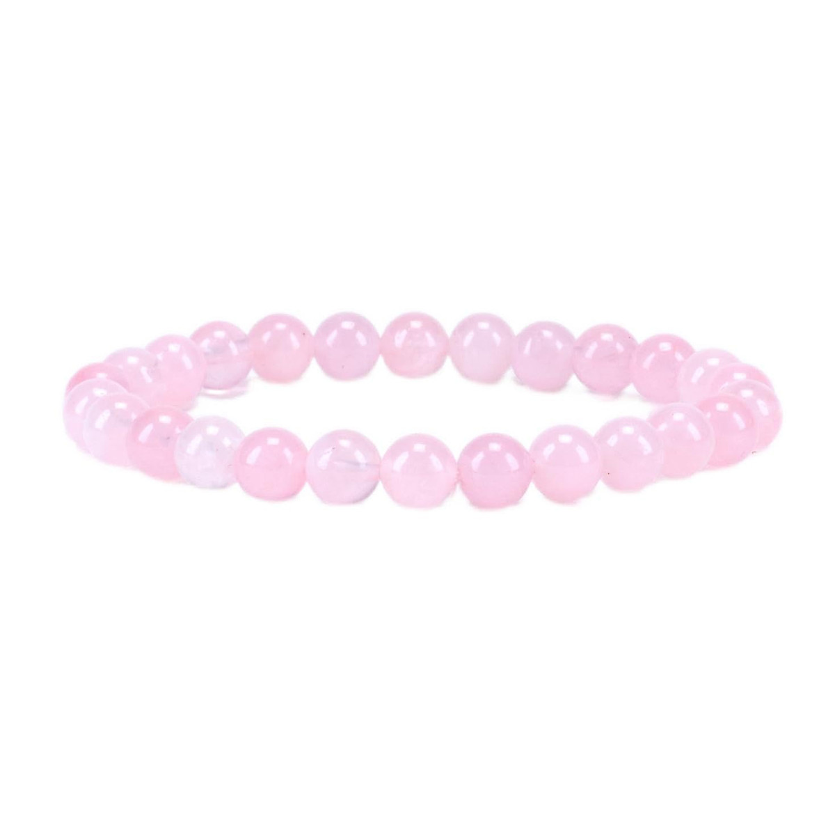 Cherry Tree Collection - Small, Medium, Large Sizes - Gemstone Beaded Bracelets For Women and Men - 6mm Round Beads (Madagascar Rose Quartz - Small)
