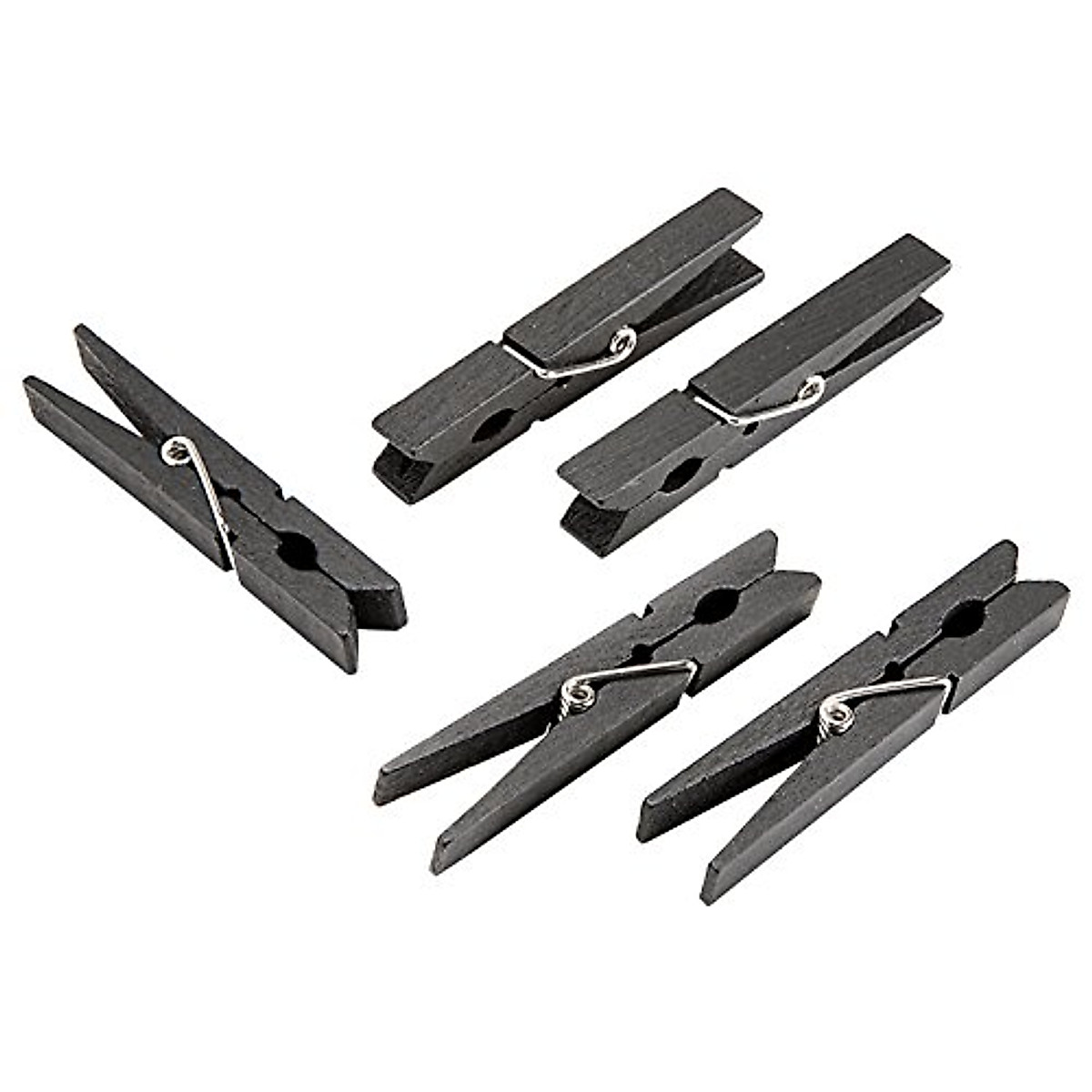 Darice Black, 2 7/8 inch Clothespins Large Size Clothepins, 48 Piece