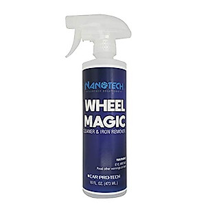 Wheel Magic - Cleaner Iron Stains, Industrial Fallout, Rust Remover Spray for Car, RV, Motorcycle, Detailing - Color Changing Formula - Fast Acting - Non Acid Based (16 Oz.)