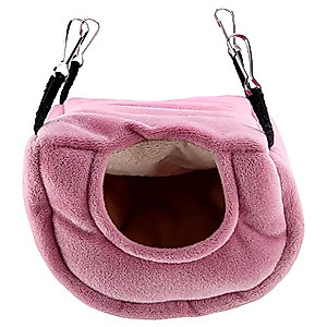 Sheens Winter Warm Bird Nest Windproof Plush Snuggle Happy Hut Tent Bed for Budgies Eclectus Parakeet Cockatiels Cockatoo Lovebird(Large)