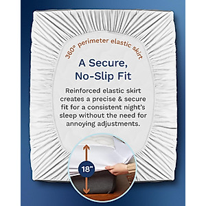 ViscoSoft Twin Fiberfill Pillow Top Mattress Topper Pad - Soft Overstuffed Premium Support - Quilted Pillow Top - Deep 18" Pocket for Secured Fit (Viscose Derived from Bamboo, Twin)