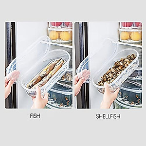 2pcs Food Drain Container for Scallion Garlic Paste Pepper Thickened Durable Container 2pcs Food Fresh-keeping Box Food Grade Safe Container for Ginger Seasoning Condiment