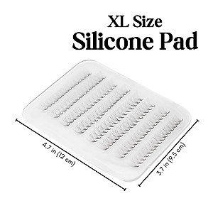 2 pcs Large Silicone Eyelash Pads for Lash Extension | XL Size 3.7 x 4.7 inches | Premade Lash Holder Sticker for Eyelash Extension Supplies