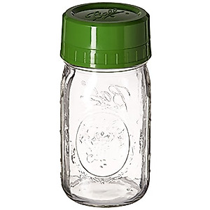 Ball R Pour & Measure Cap with Wide Mouth Jar-Quart, Green